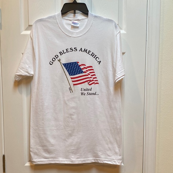 Hanes | Shirts | Vintage God Bless America Flag T Shirt | Poshmark